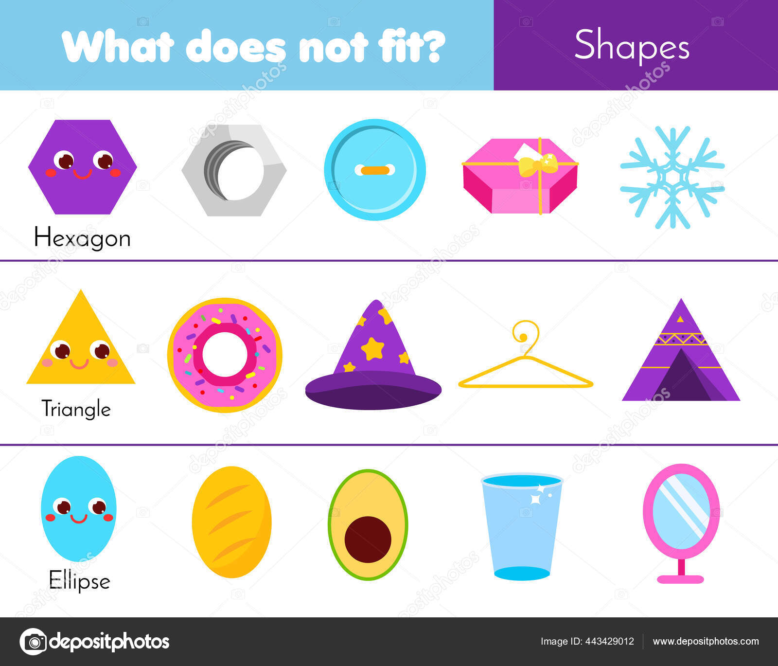 Hexagon Shaped Objects For Kids