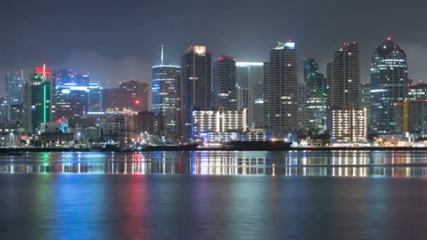 San Diego Skyline Time Lapse Reflected Ocean Pan Right California ...