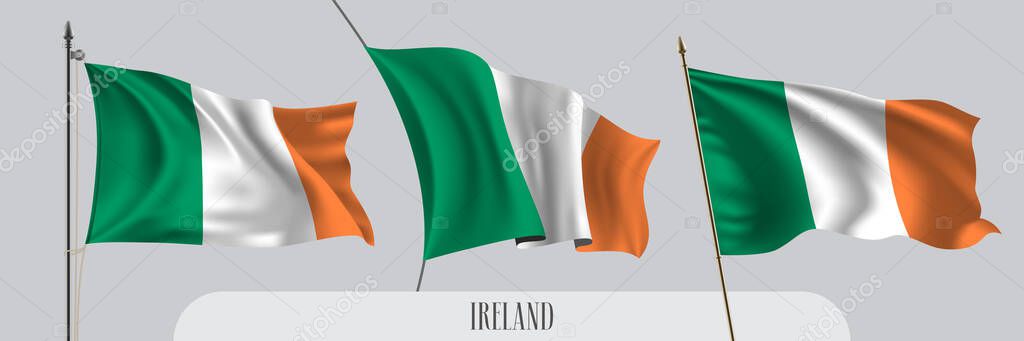 Wavy irish flag Vector Art Stock Images | Depositphotos