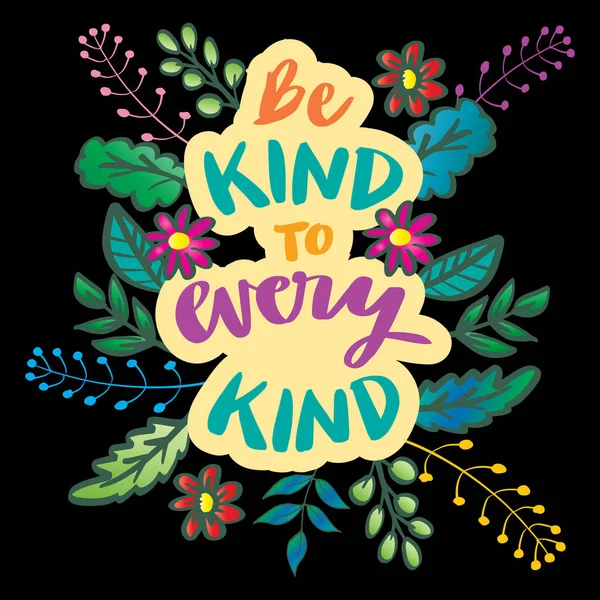 Kind Hand Lettering Motivational Quote Stock Vector by ©Handini 238018728