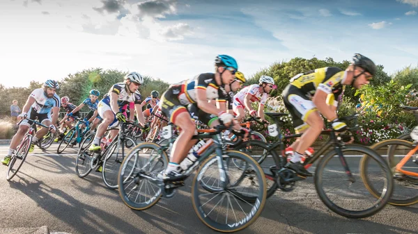 Professional cyclist in a corner at full speed – Stock Editorial Photo ...