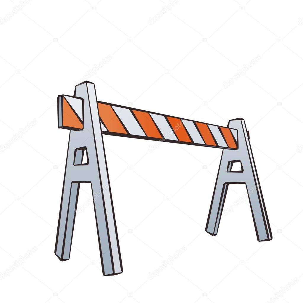 Cartoon Traffic Barrier Stock Vector by ©darina.nedozim.gmail.com 108917000