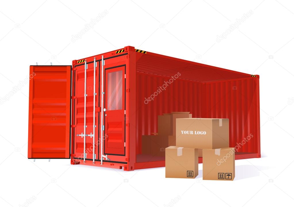 Cargo Container Illustration Stock Vector Image by ©darina.nedozim ...