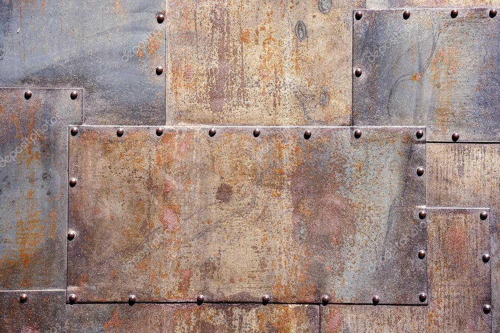Rusty and scratched metal panel background Stock Photo by ...