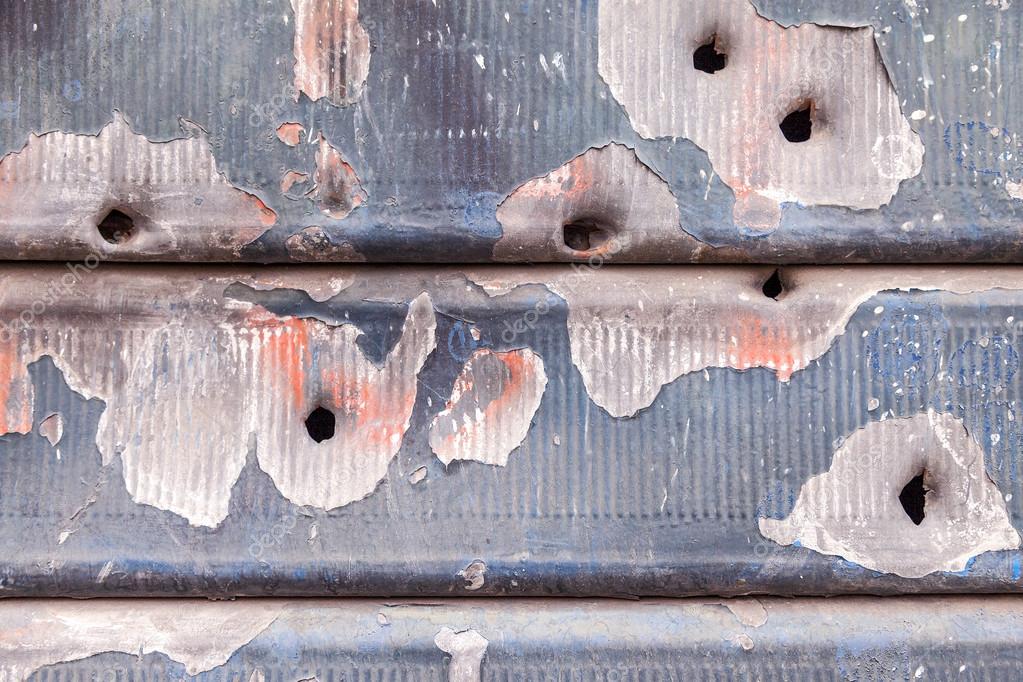 Bullet Holes In Wood