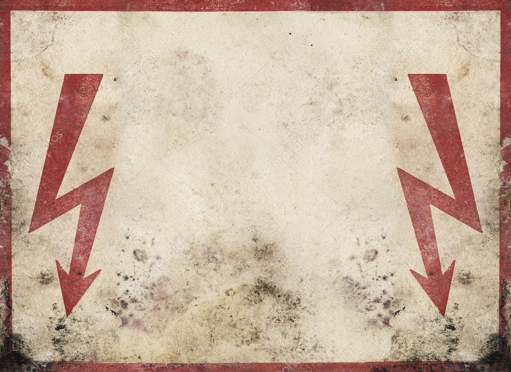 The lightning signs of danger on white scratched background Stock Photo ...