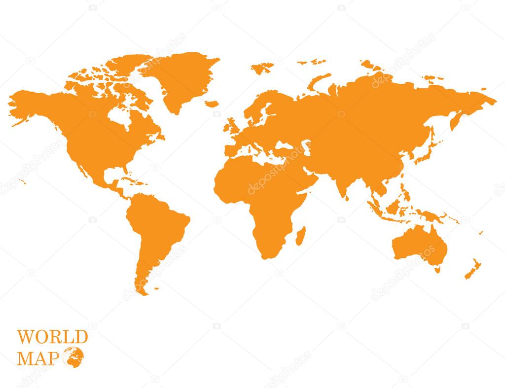 World map orange. Stock Vector by ©pokky334.hotmail.com 100621640