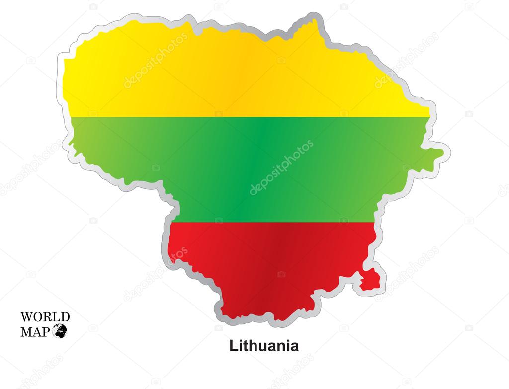 Map Lithuania.Map with flag. Stock Vector Image by ©pokky334.hotmail ...