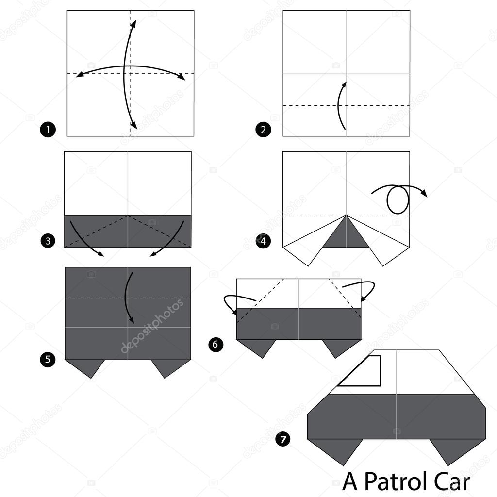 Langkah demi langkah instruksi bagaimana membuat origami A Patroli ...