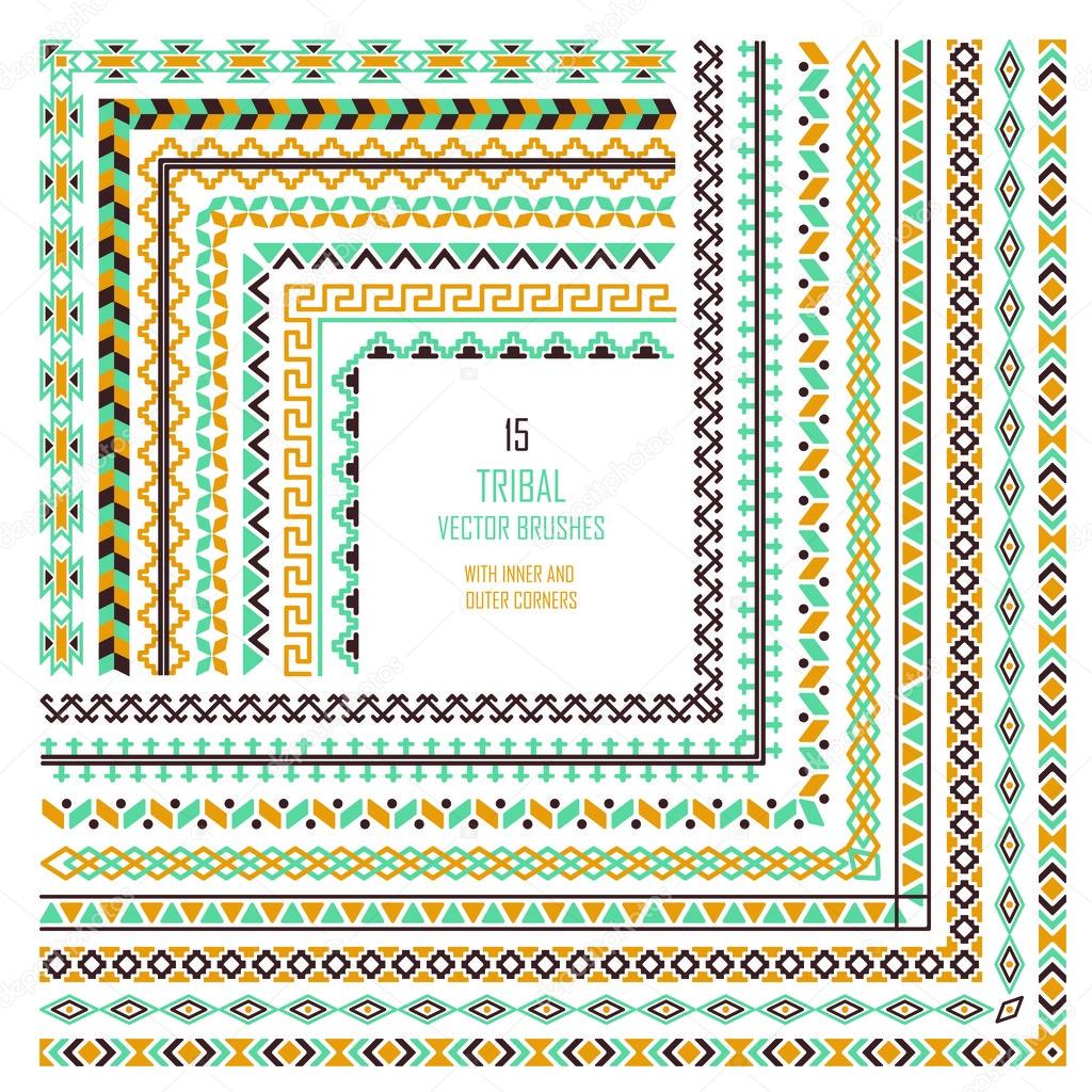 Vector tribal aztec pattern brushes Stock Vector by ©axiroto.gmail.com ...