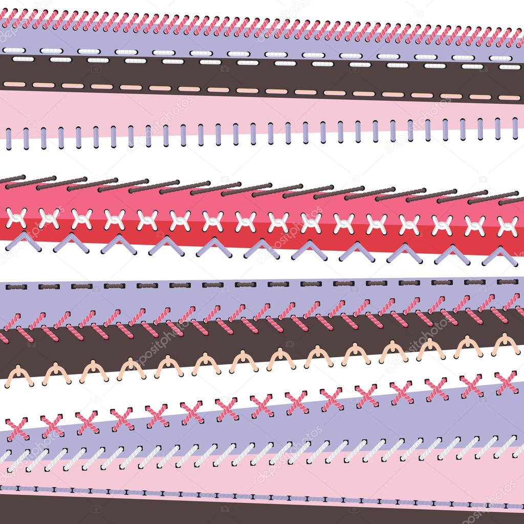 Vector background with stitch borders Stock Vector Image by ©axiroto ...