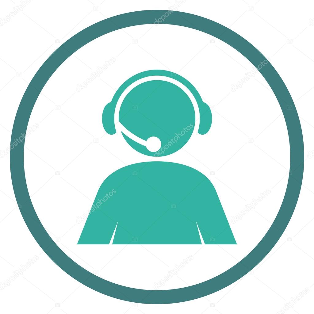Call Center Manager Flat Vector Rounded Icon — Stock Vector ... Call Center Manager Flat Vector Rounded Icon — Stock Vector ...