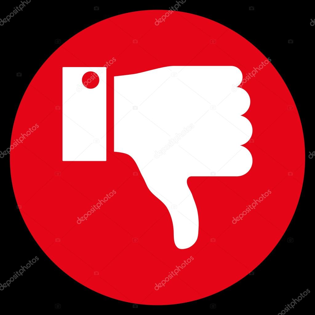 Palec dolů byt kolem vektorové ikony — Stock Vektor © anastasyastocks ...