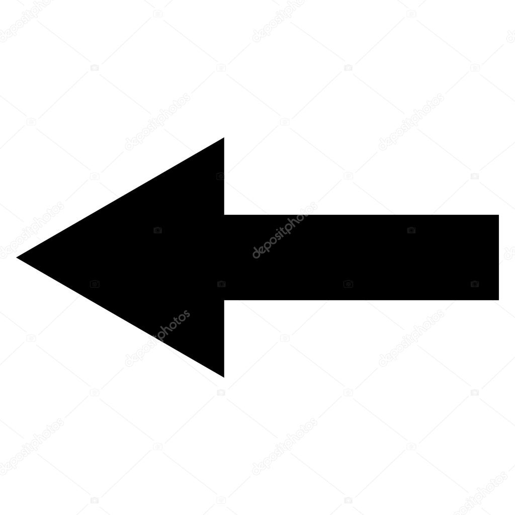 Freccia sinistra piatto vettoriale icona - Grafica Vettoriale ...