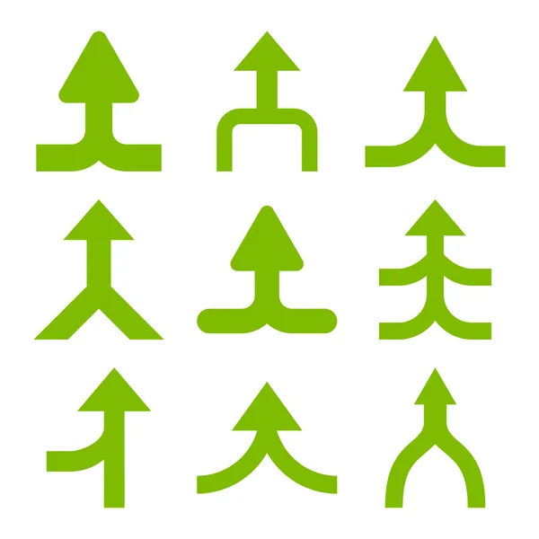 Join Arrows Up Vector Flat Icon Set Stock Vector Image by ...