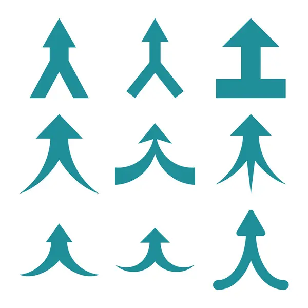 Join Arrows Up Vector Flat Icon Set Stock Vector Image by ...