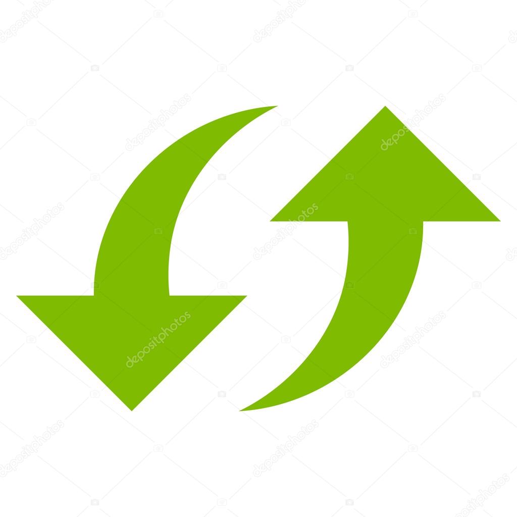 Flechas de cambio Icono de vector plano — Vector de stock ...