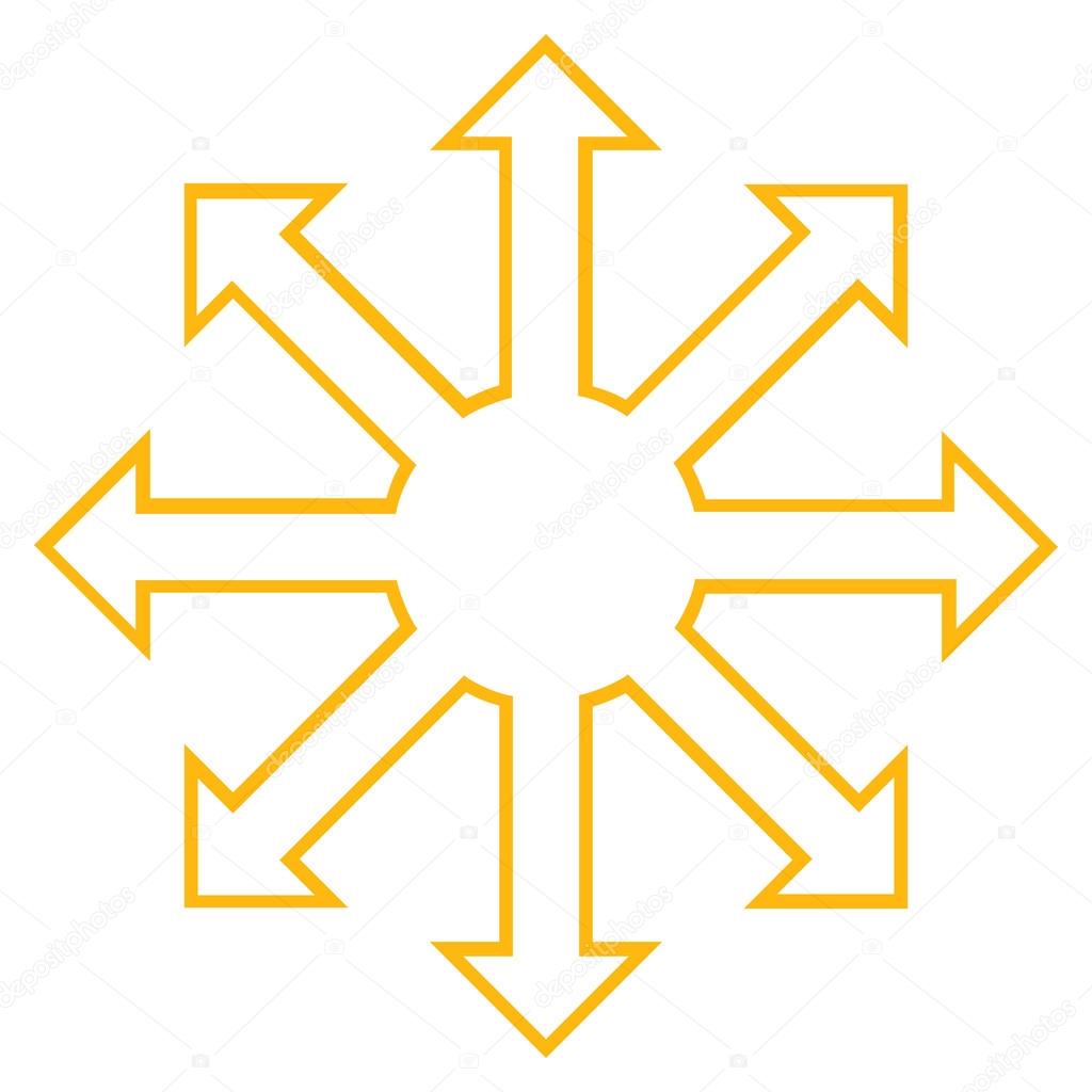 Enlarge Arrows Outline Vector Icon Stock Vector by ©anastasyastocks ...