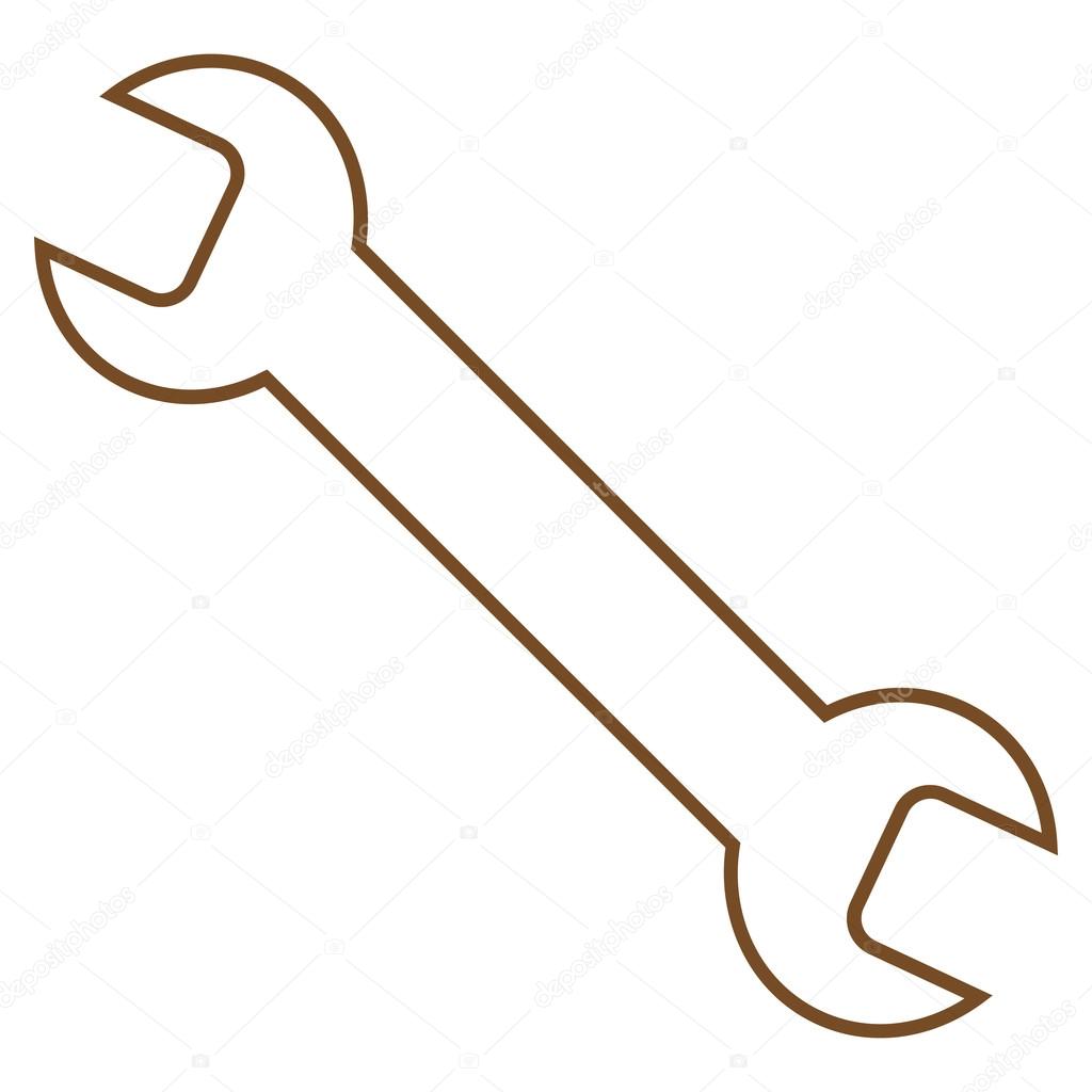 Wrench Outline Vector Icon Stock Vector by ©anastasyastocks.gmail.com ...