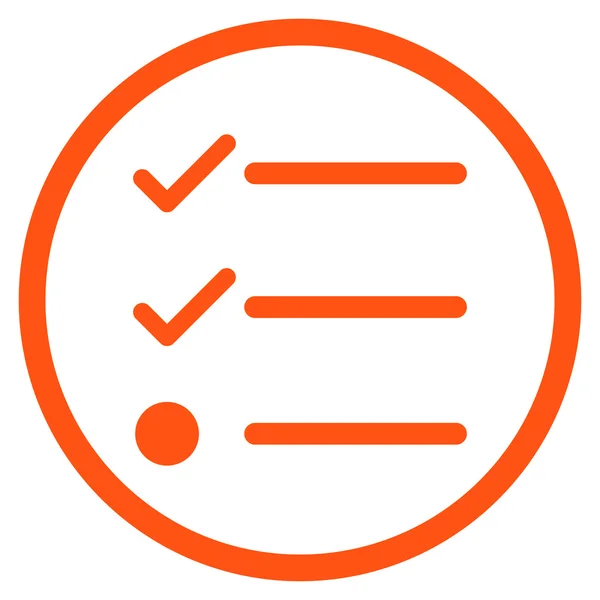 Checklist flat orange color rounded vector icon — Stock Vector ...