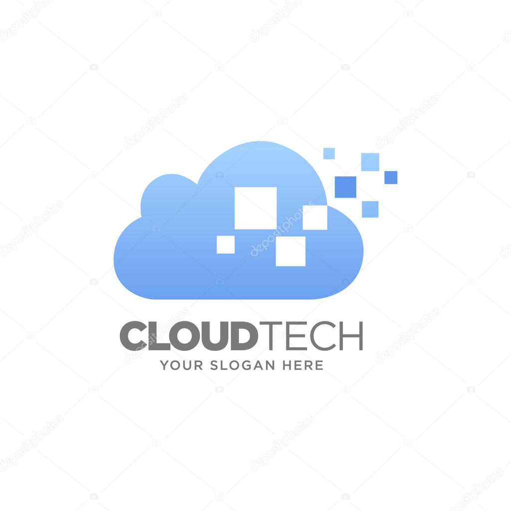 Cloud Service Technology Logo. on line business Stock Vector Image by ...