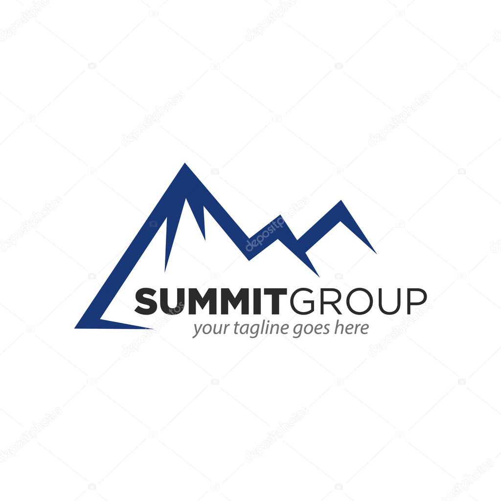 Summit illustration and symbol, vector illustration of mountain ...
