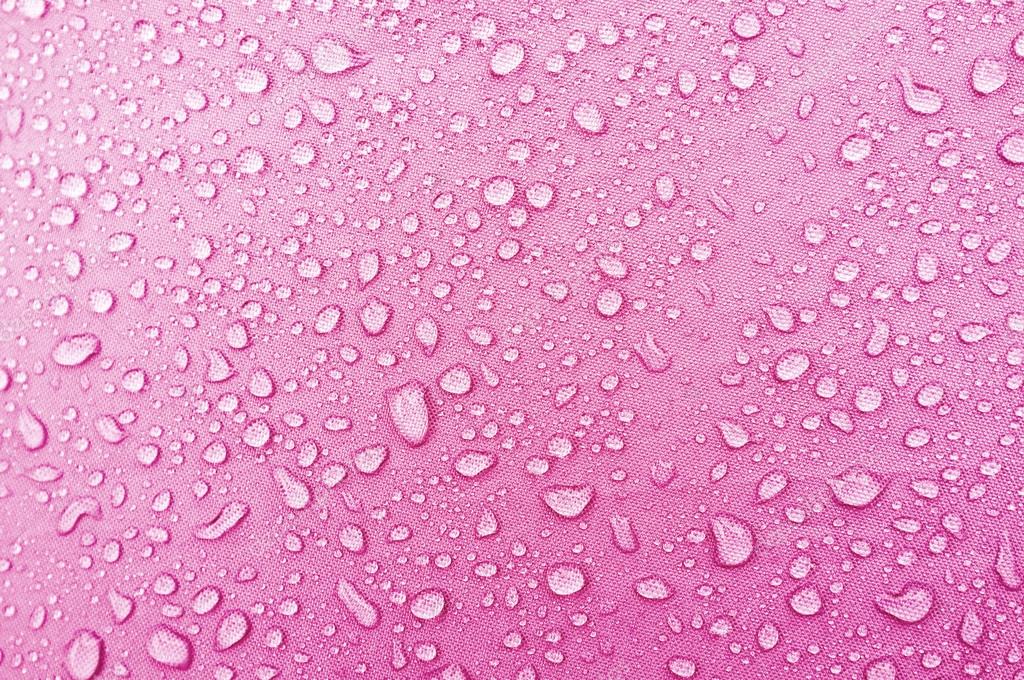 Water droplets on pink fiber waterproof fabric. Stock Photo by ©koson ...