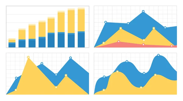 Set of flat linear graph and chart Stock Vector by ©sherishe 100514136