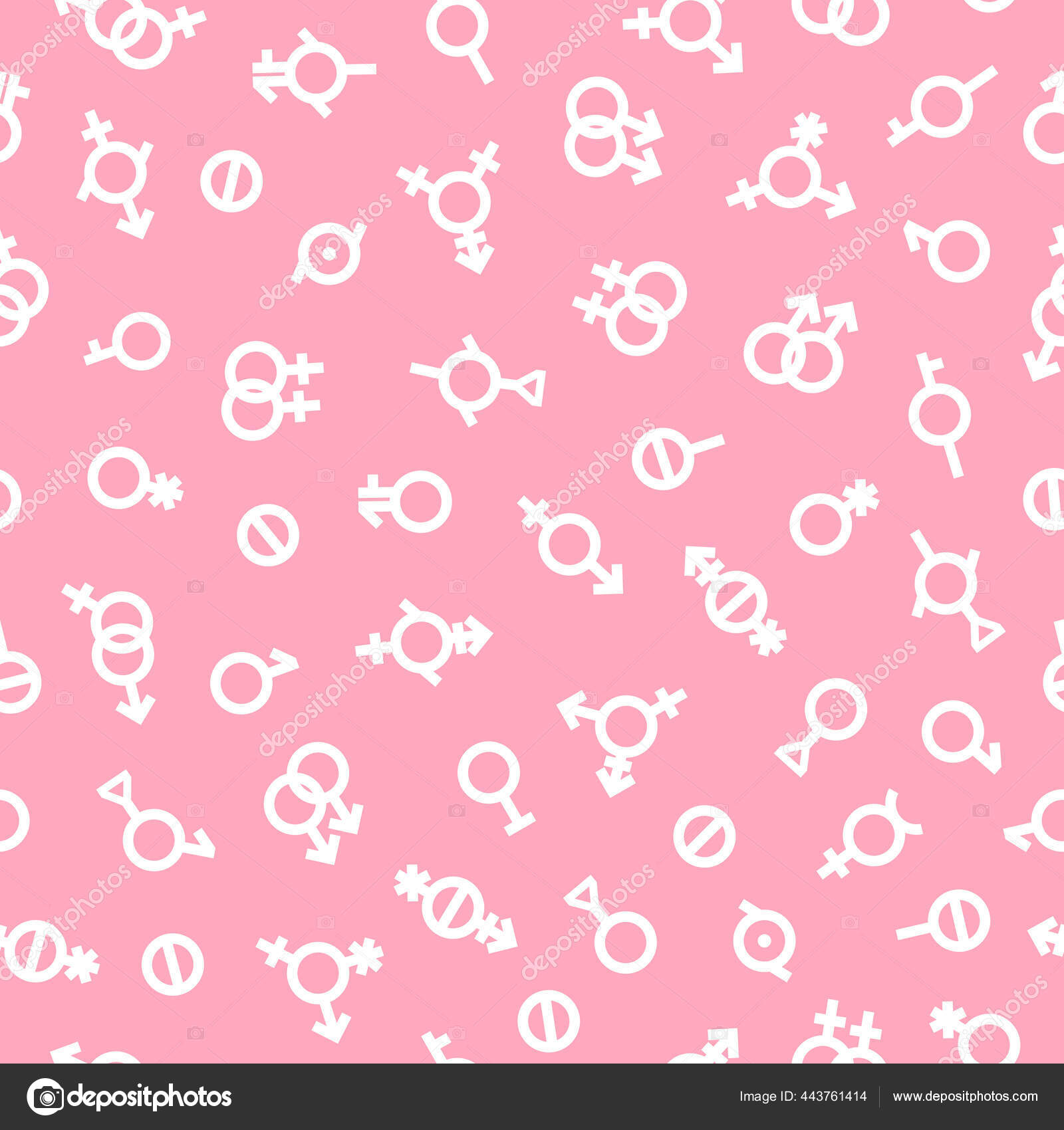 LGDT pride Gender Seamless pattern. Bigender, agender, neutrois ...