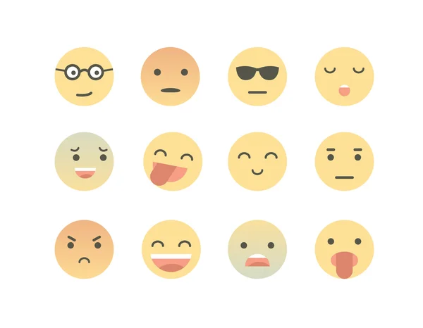 Set of flat Smiley emoticons Stock Illustration by ©gleb261194.gmail ...