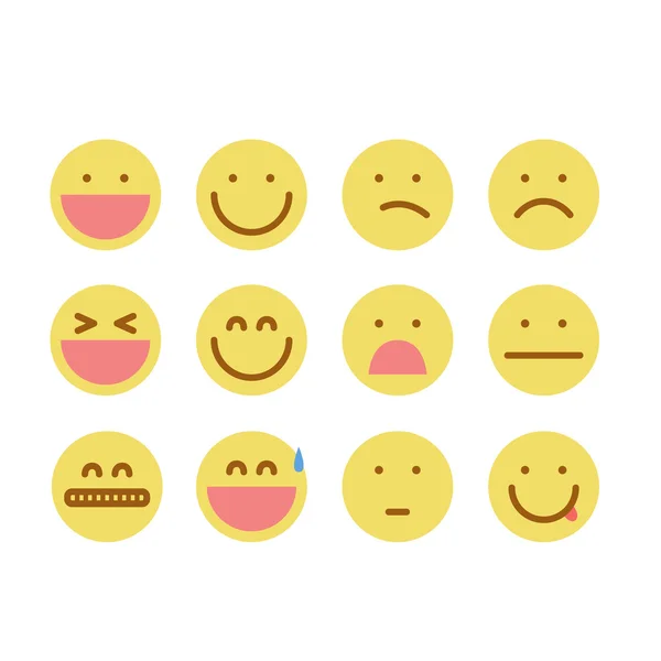 Set of flat Smiley emoticons Stock Vector Image by ©gleb261194.gmail ...