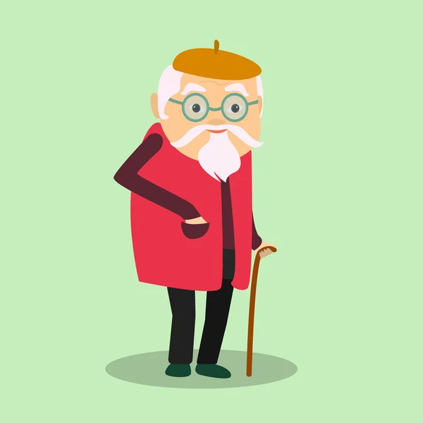 Grumpy Old Man Cartoon Character