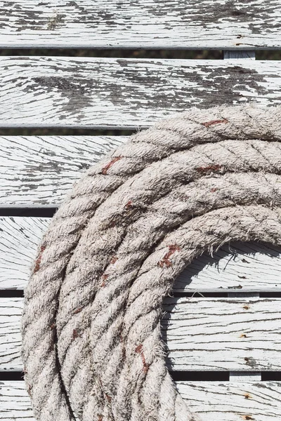 Old white rope — Stock Photo © olegbreslavtsev #117109886