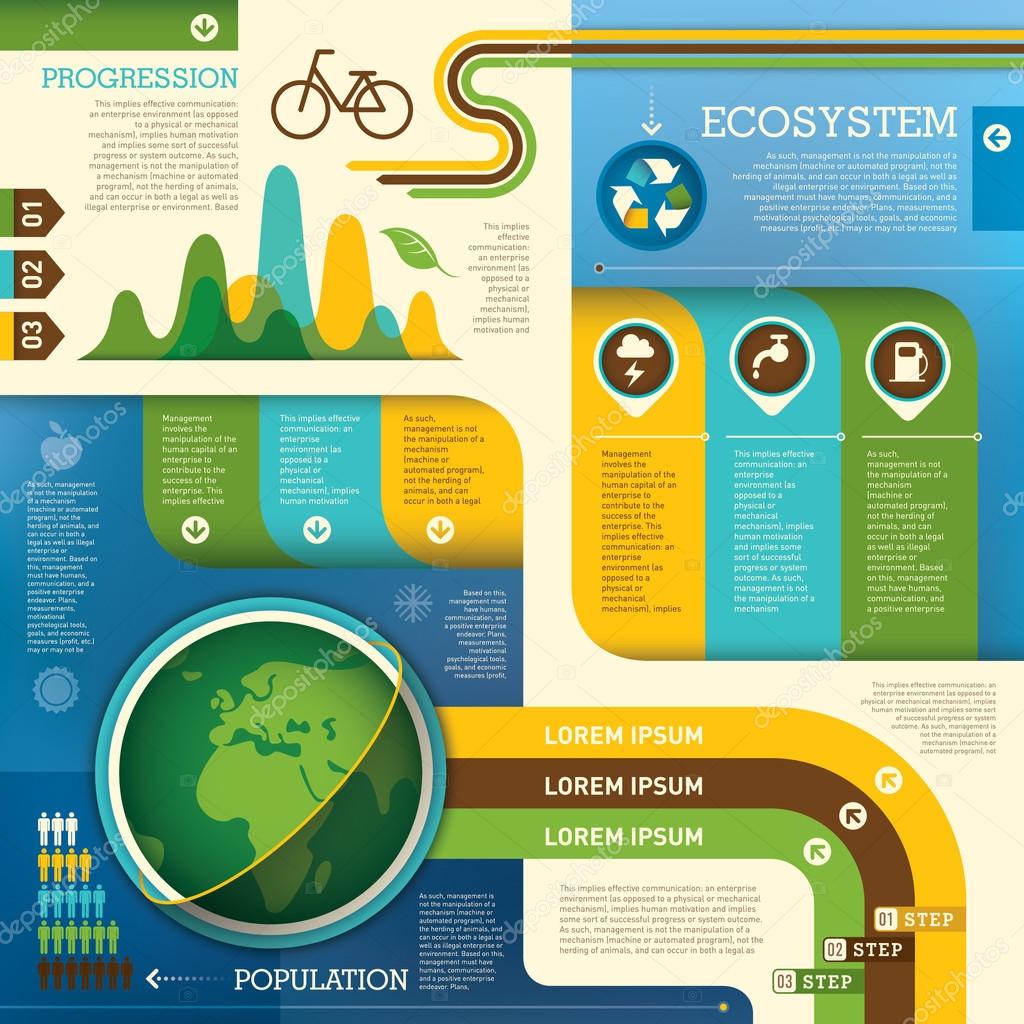 Ecology info graphic design. — Stock Vector © Rakavaja #101206132