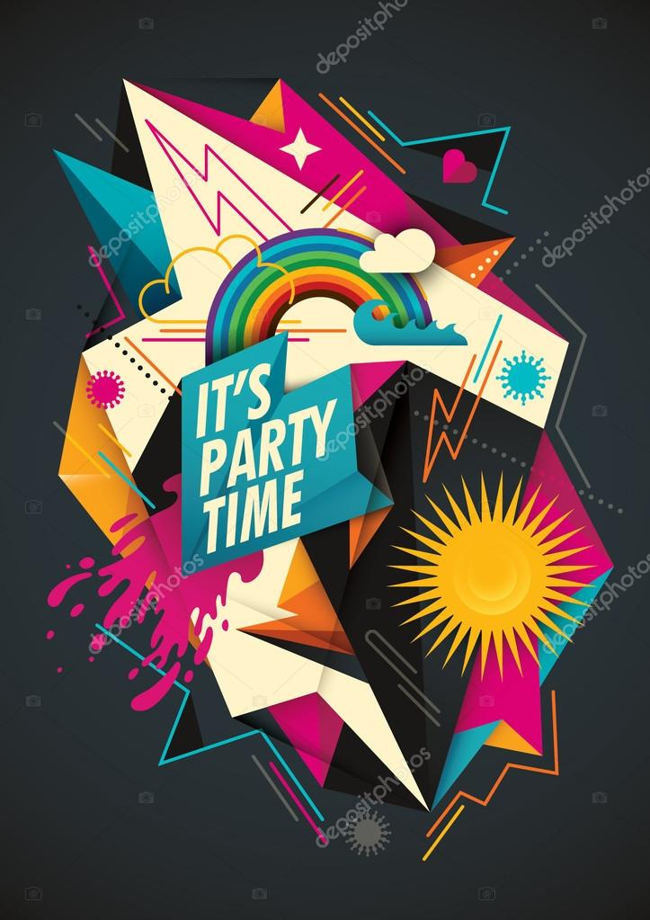 Colorful party background Stock Vector Image by ©Rakavaja #119961526