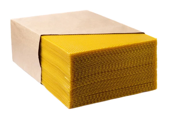 Beeswax Wax Base Honey Bee Rebuilding White Background Honeycombs Stock ...