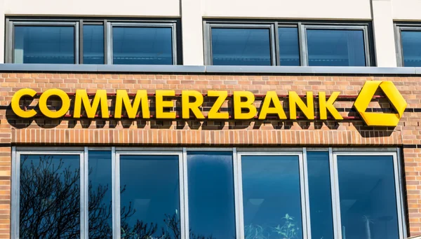 ROSTOCK, GERMANY - MAY 12, 2016: Commerzbank AG, German global banking ...