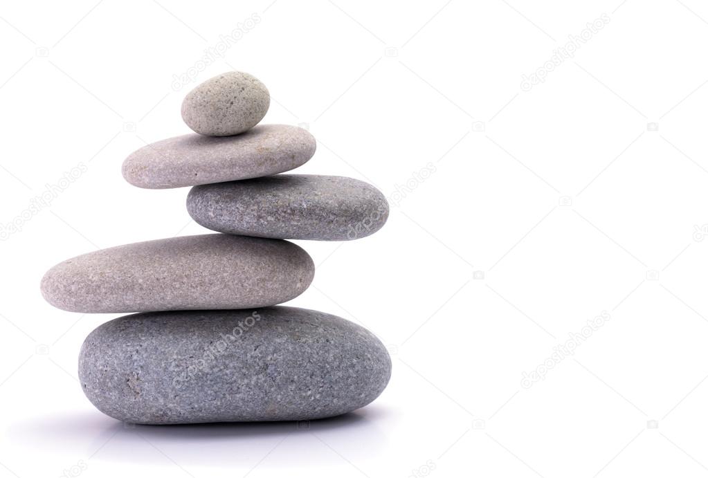 Spa stones isolated white background Stock Photo by ©eplisterra 99800100