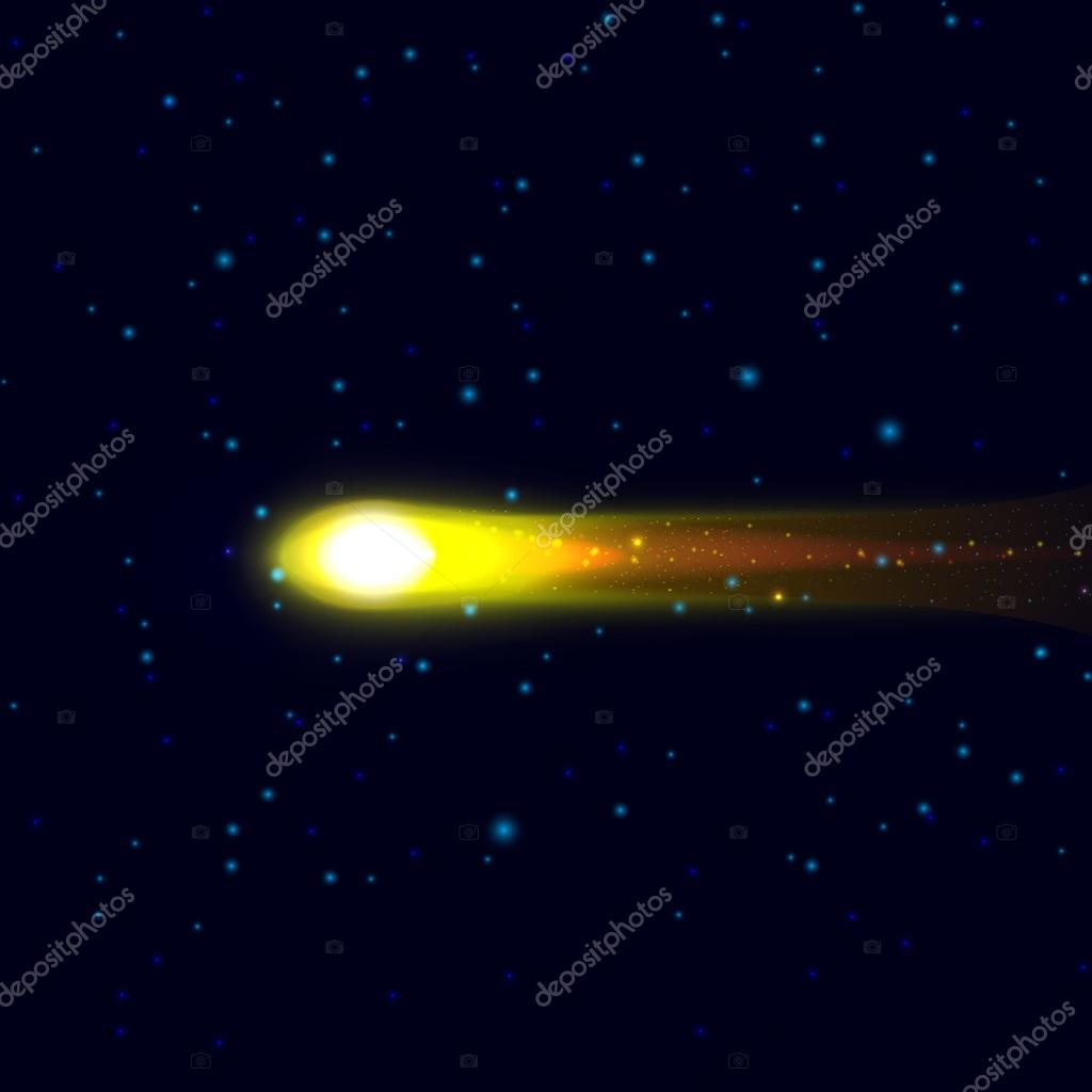 Vector illustration Yellow Comet — Stock Vector © jenyakot86.gmail.com ...