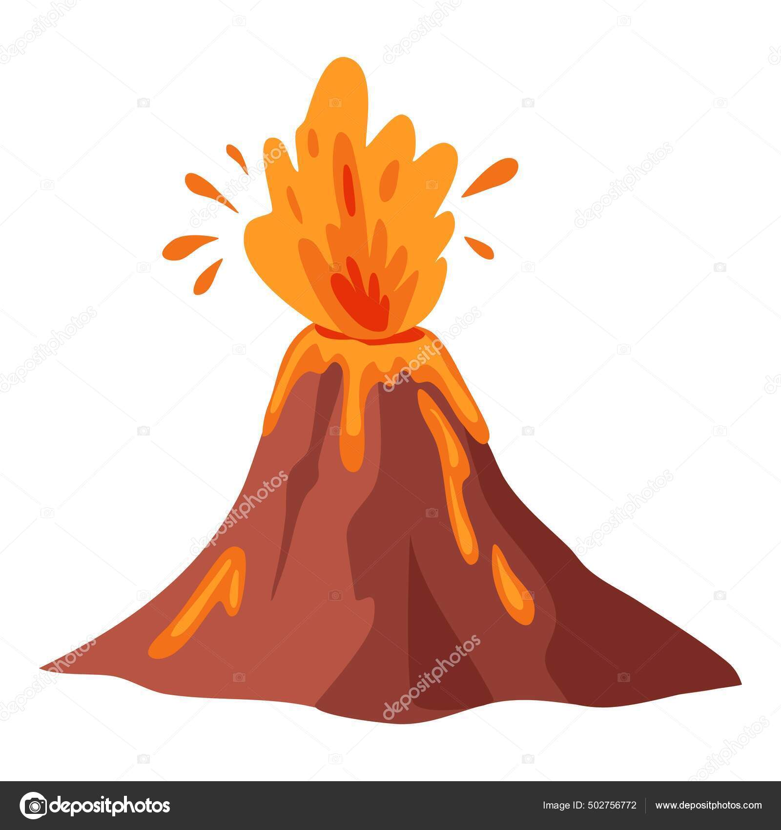 Vulkan Cartoon Zeichnung Geschenke Und Merchandise Zum Thema