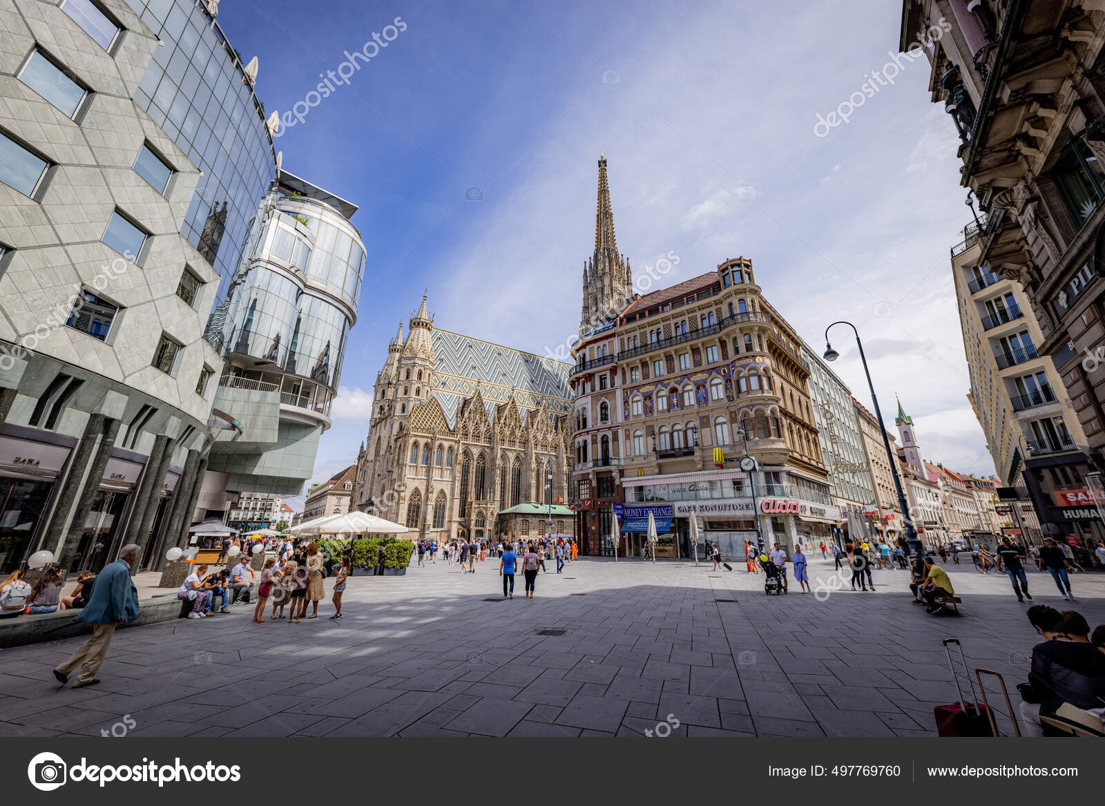Cathedral Stephan Vienna Called Stephansdom City Center Vienna Austria ...