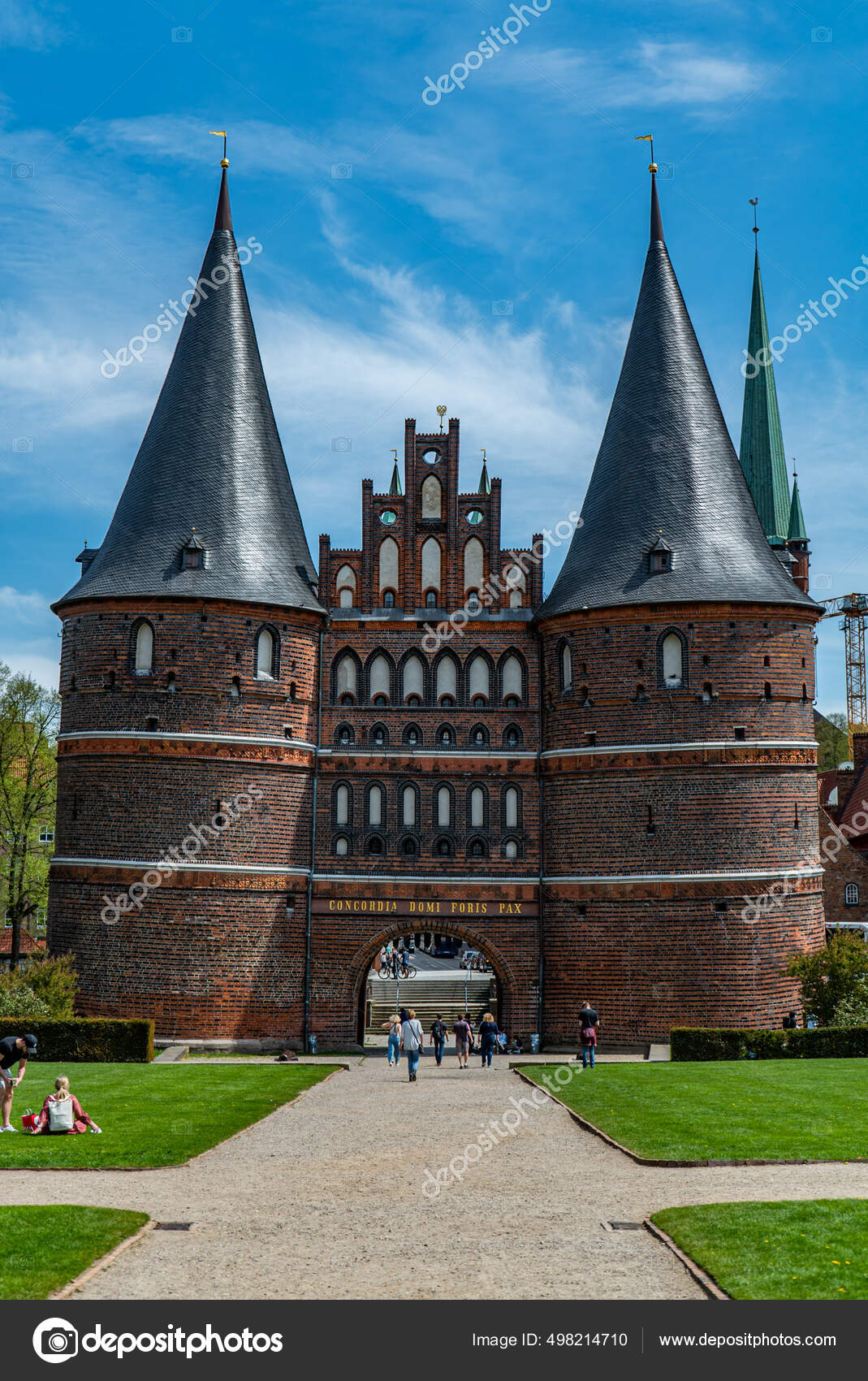 Famous Holsten Gate City Lubeck Germany Lubeck Germany May 2021 – Stock ...