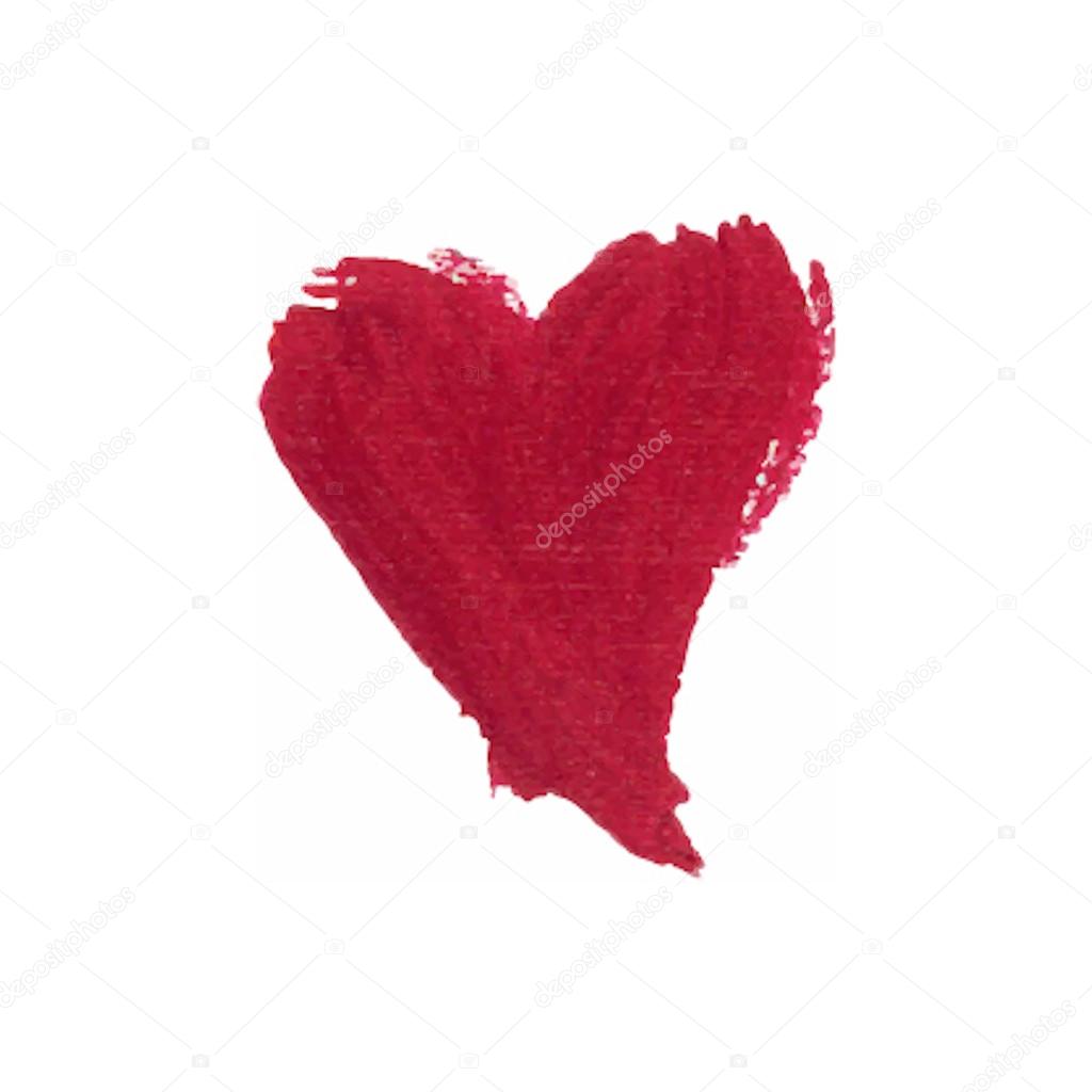 Orange red smear vector brush stroke. Varnish splash line trace ...