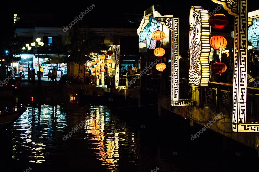 Asian cafe with glowing figures and lanterns Stock Photo by ©photominus ...