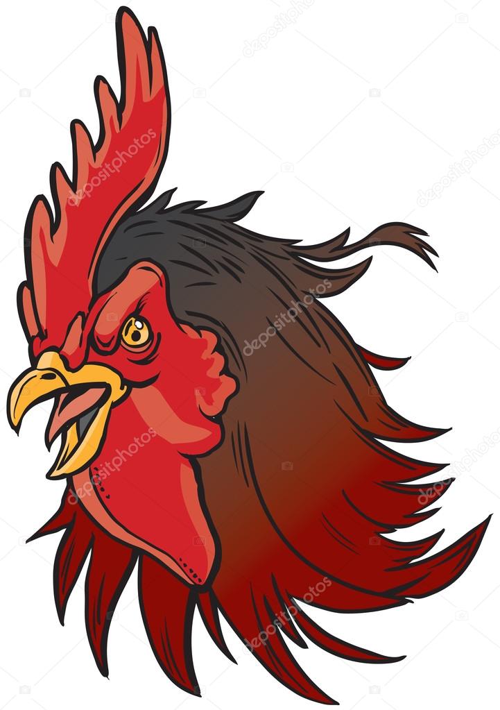 Mean Rooster Cartoon