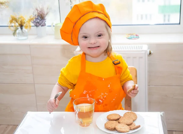 Child Syndrome Chef Portrait Disabled Girl — Stock Photo © fotka.anna ...