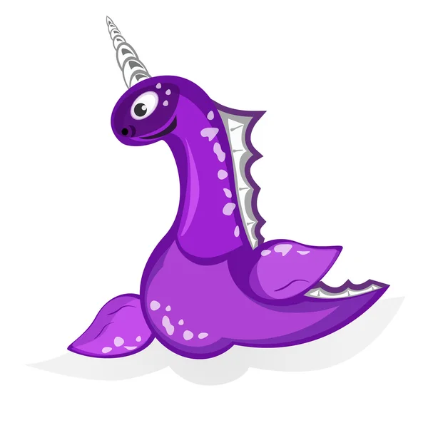 Cute Purple Raptor Dinosaur Vector Illustration — Stock Vector ...