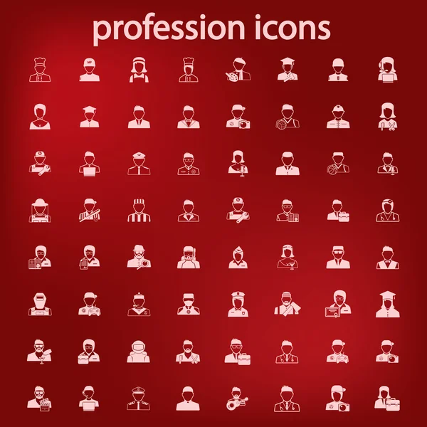 Big profession icon set — Stock Vector © HedgehogVector #100464144