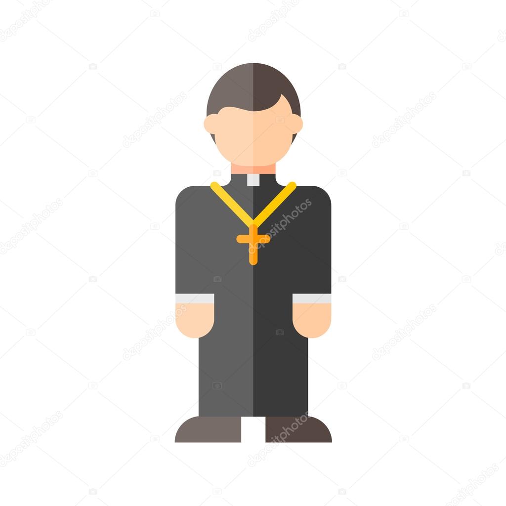 Catholic priest colorful flat icon — Stock Vector © HedgehogVector ... Catholic priest colorful flat icon — Stock Vector © HedgehogVector ...