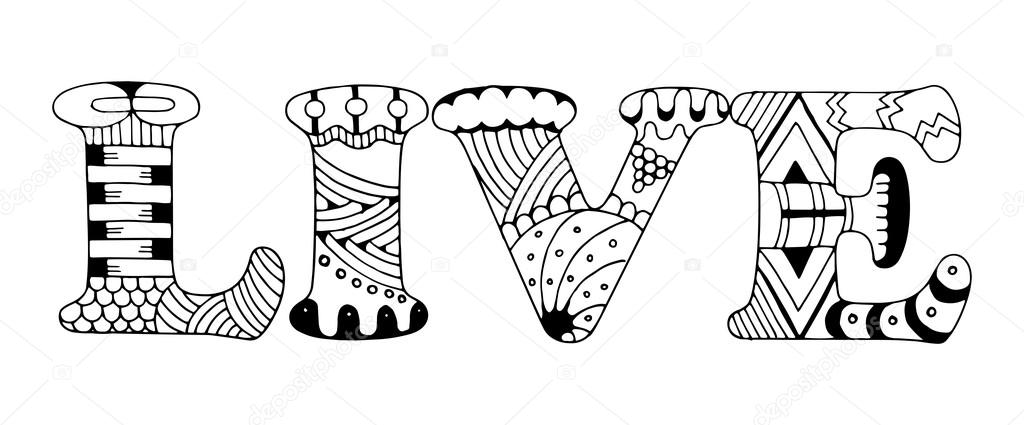 The Word Live In Black